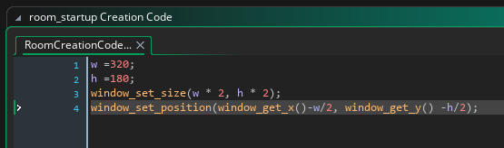 [GameMaker2] Windows起動時の大きさ変更 | Cocoamix.jp